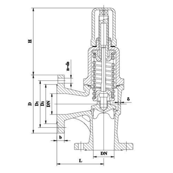 CBT3843 DN 80 Pressure Relief Valve - DIN Marine Valve - Hi-Sea Stocks