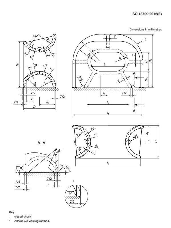 ISO13729 Type A Deck Mounted Closed Chock - Marine Chock - Hi-Sea Stocks