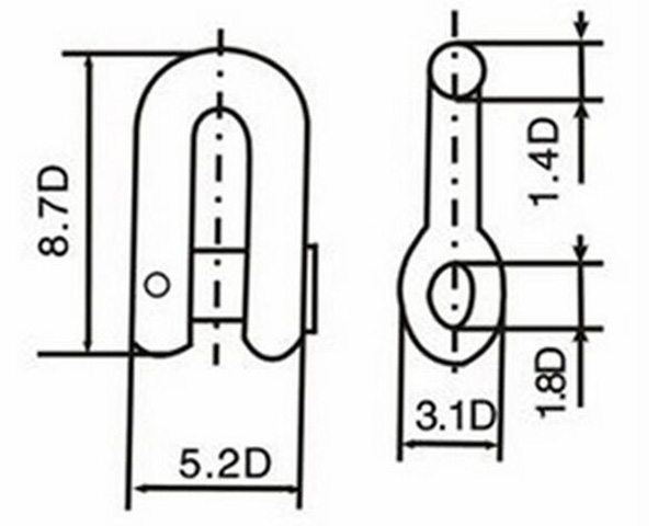 Anchor Chain End Shackle - Marine Shackle - Hi-Sea Stocks