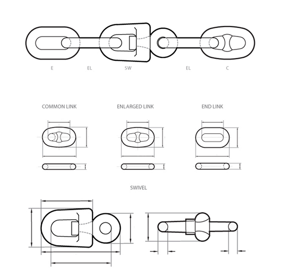 Anchor Chain Swivel Group - Marine Shackle - Hi-Sea Stocks