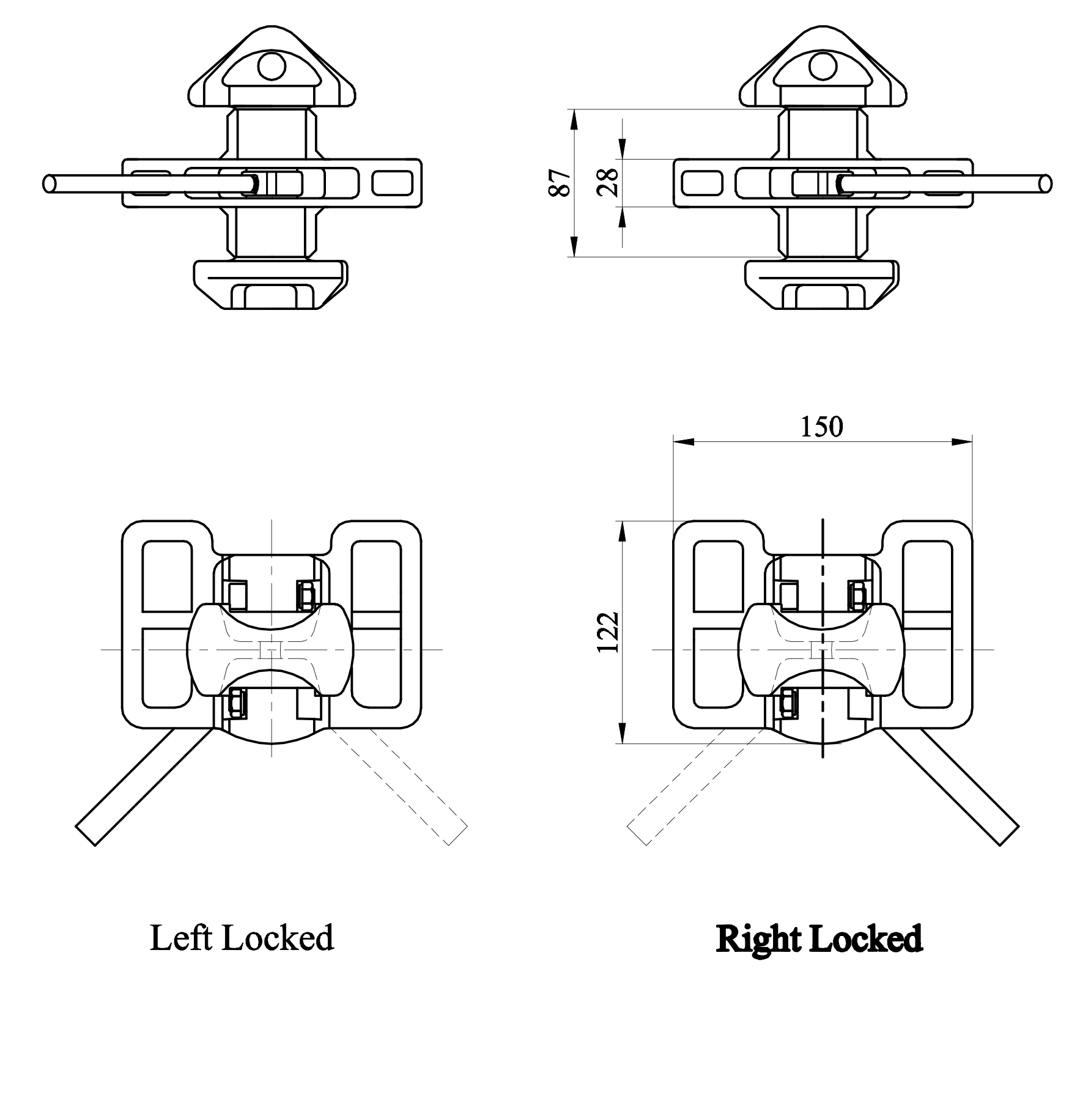 Large Seat Twistlock - Container Loose Fitting - Hi-Sea Stocks