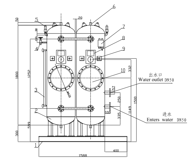 2*0.5m³ Twin Hydrophore Tank - Marine Hydrophore - Hi-Sea Stocks